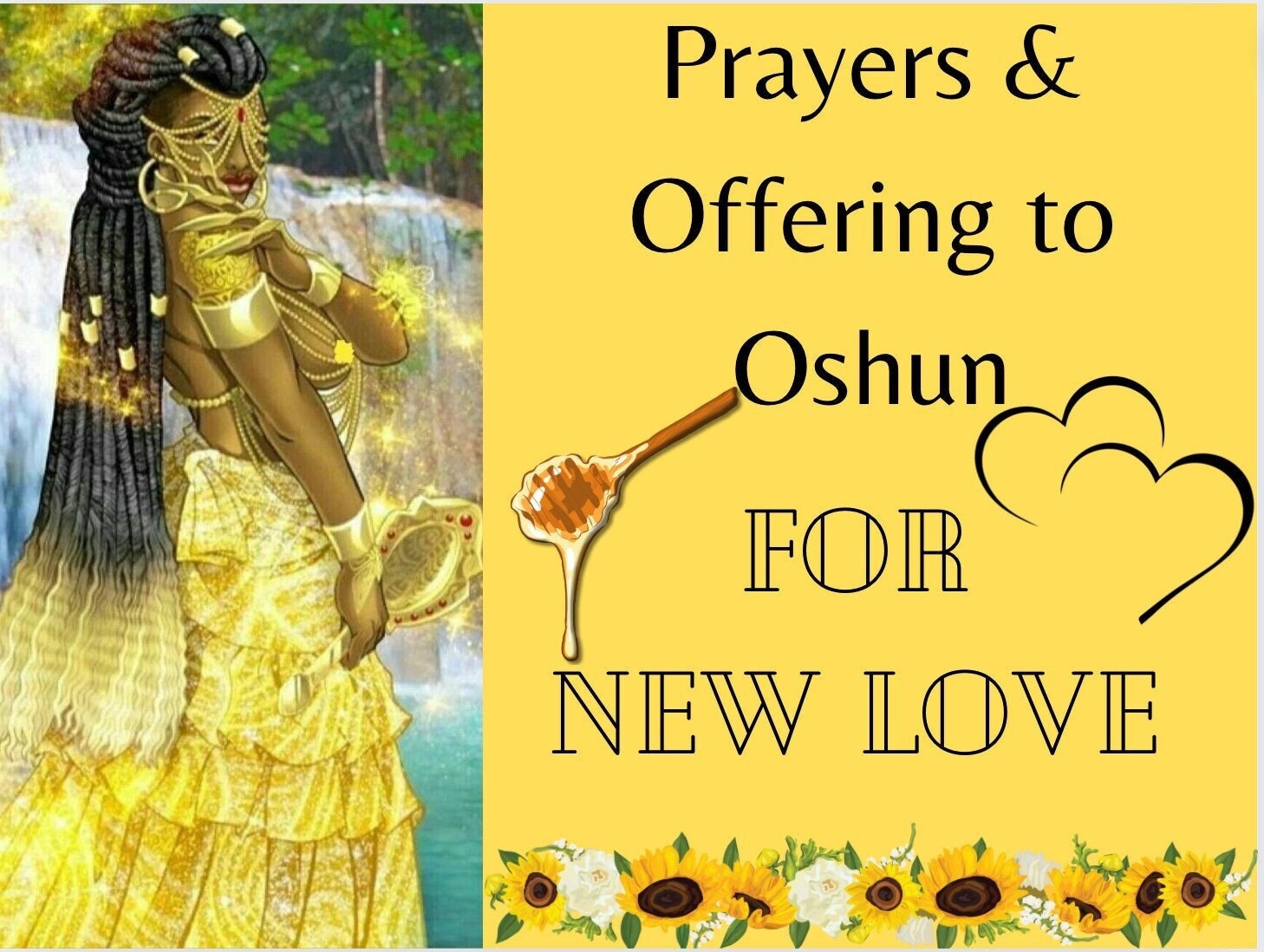Oshun Prayer Ritual Offering and Spiritual Bath for LOVE, Orisha ...