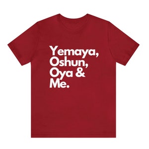 Female Orishas Shirt, Ifa, Yemaya, Oshun, Oya, Santeria, Orisha Power ...