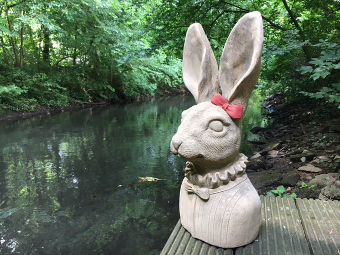 Rabbit Alice in Wonderland Made of Sandstone, Home and Garden ...