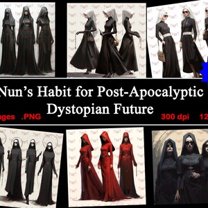 Nuns Habit for Post-apocalyptic Dystopian Future Set 1 Futuristic ...