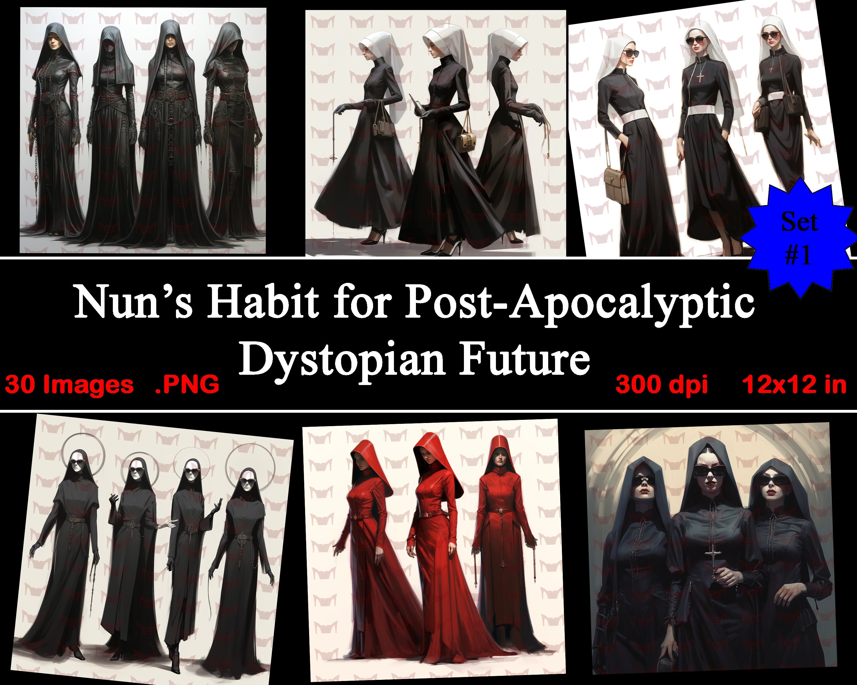 Nuns Habit for Post-apocalyptic Dystopian Future Set 1 Futuristic ...