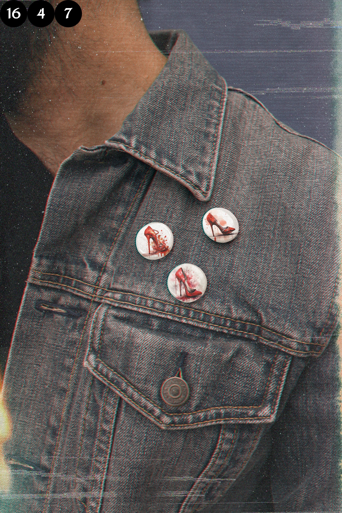 Red Watercolor Shoes Buttons Abstract Womens Shoes on 1.25 and 2.25 ...