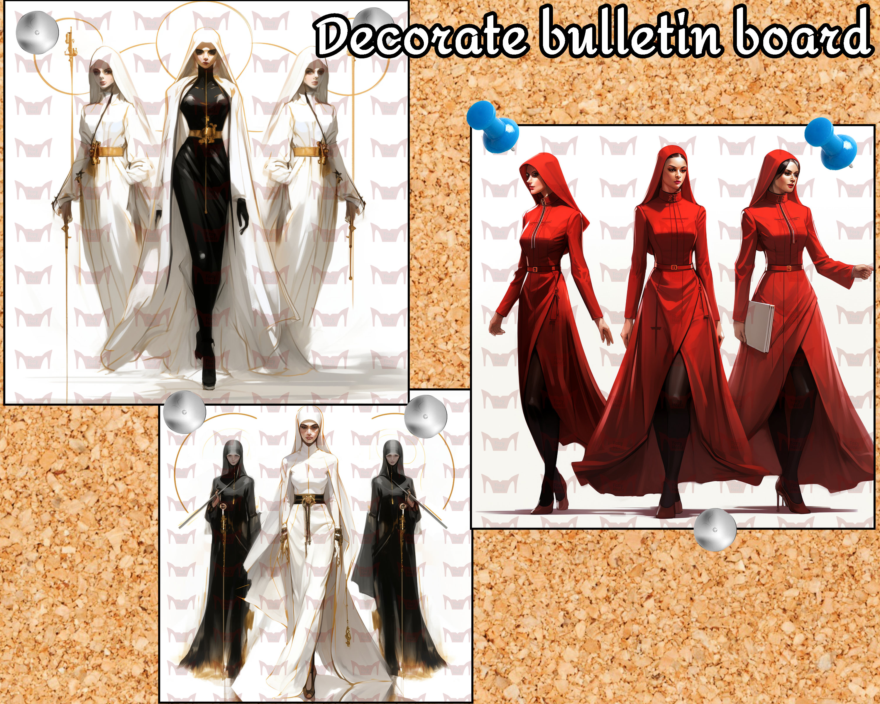 Nuns Habit for Post-apocalyptic Dystopian Future Set 2 Futuristic Designs for Nuns Habit Wall ...