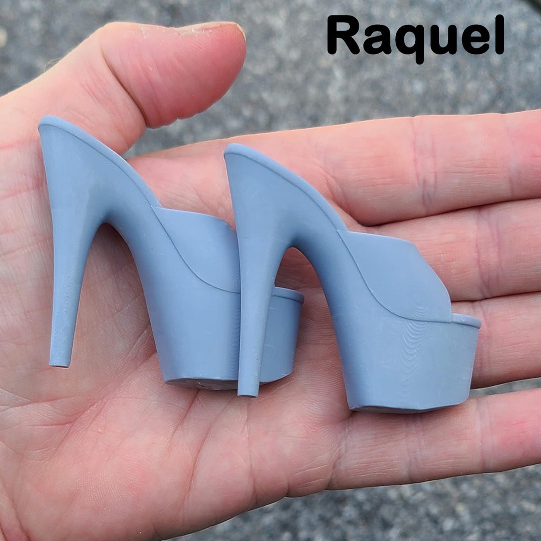 Raquel - Platform Slide With 2” Heel | 3D Print Miniature Replica of ...