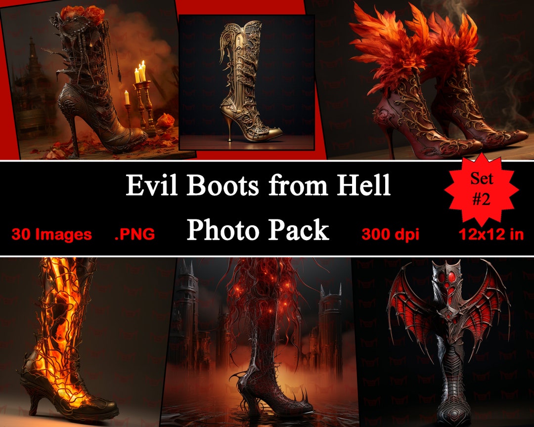 Evil Boots From Hell Photo Pack 2 Abstract Womens Boots Spike Heels to ...