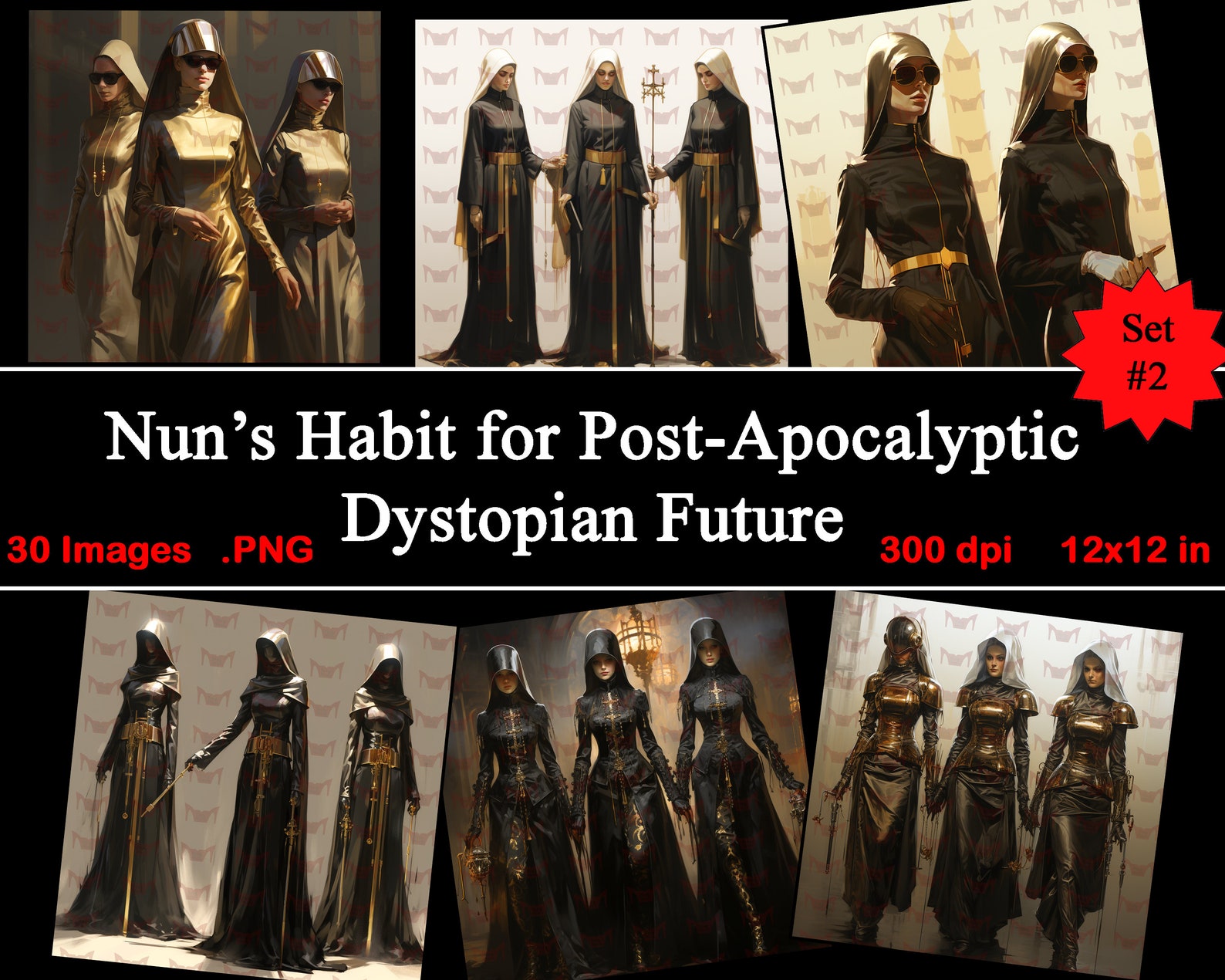 Nun’s Habit for Post-apocalyptic Dystopian Future Set #2 | Futuristic ...