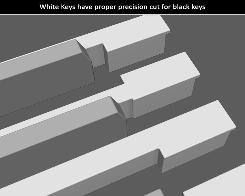 Piano Keys Stl 12 Separate Piano Keys Octave Abs Filament Or Resin