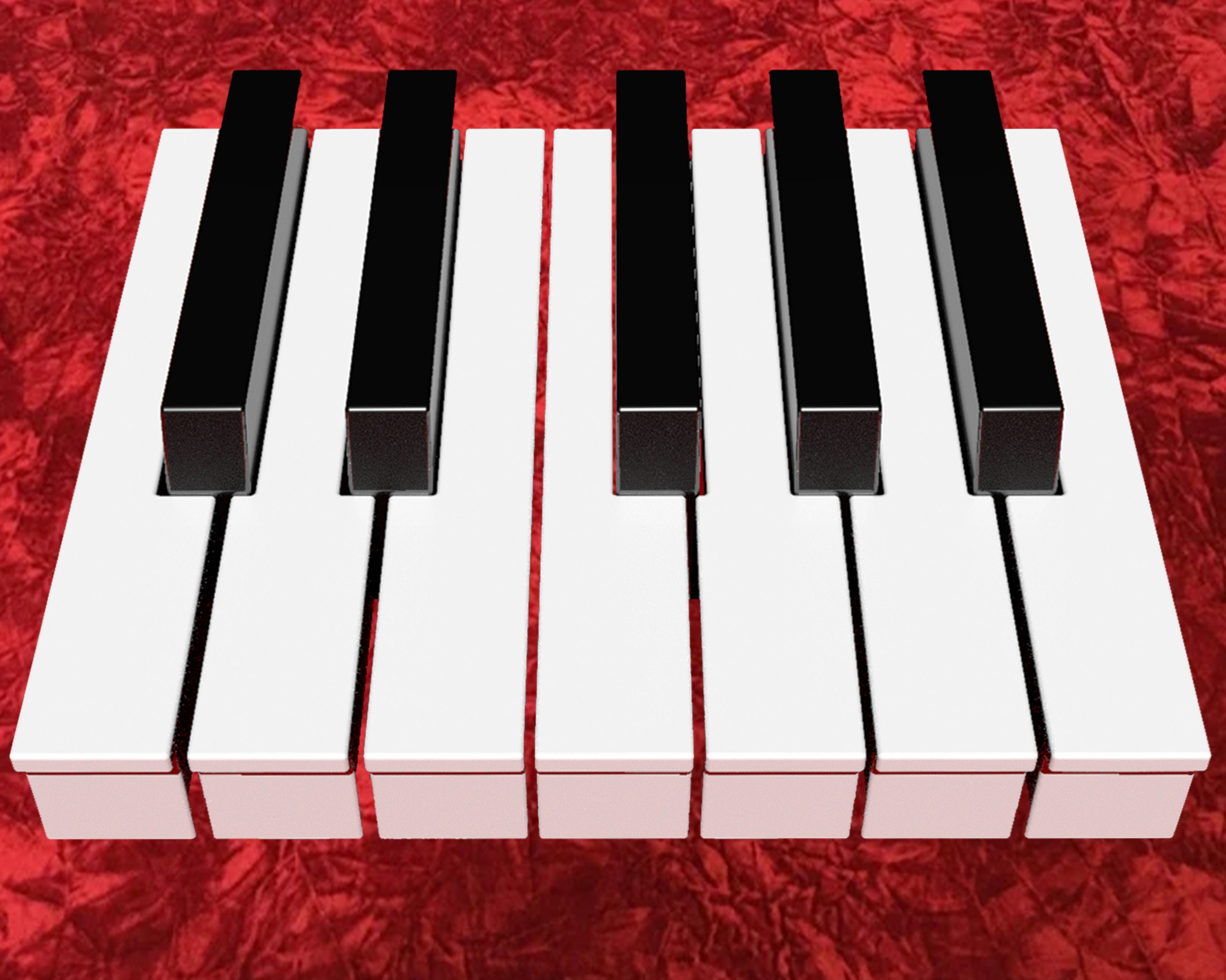 Piano Keys STL 12 Separate Piano Keys Octave ABS Filament or Resin ...
