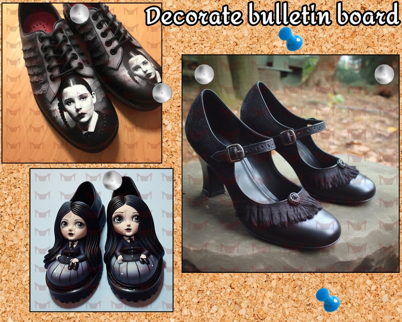 Wednesday Addams Shoes Photo Pack #2 | 33 Creepy Goth Girl Shoes ...