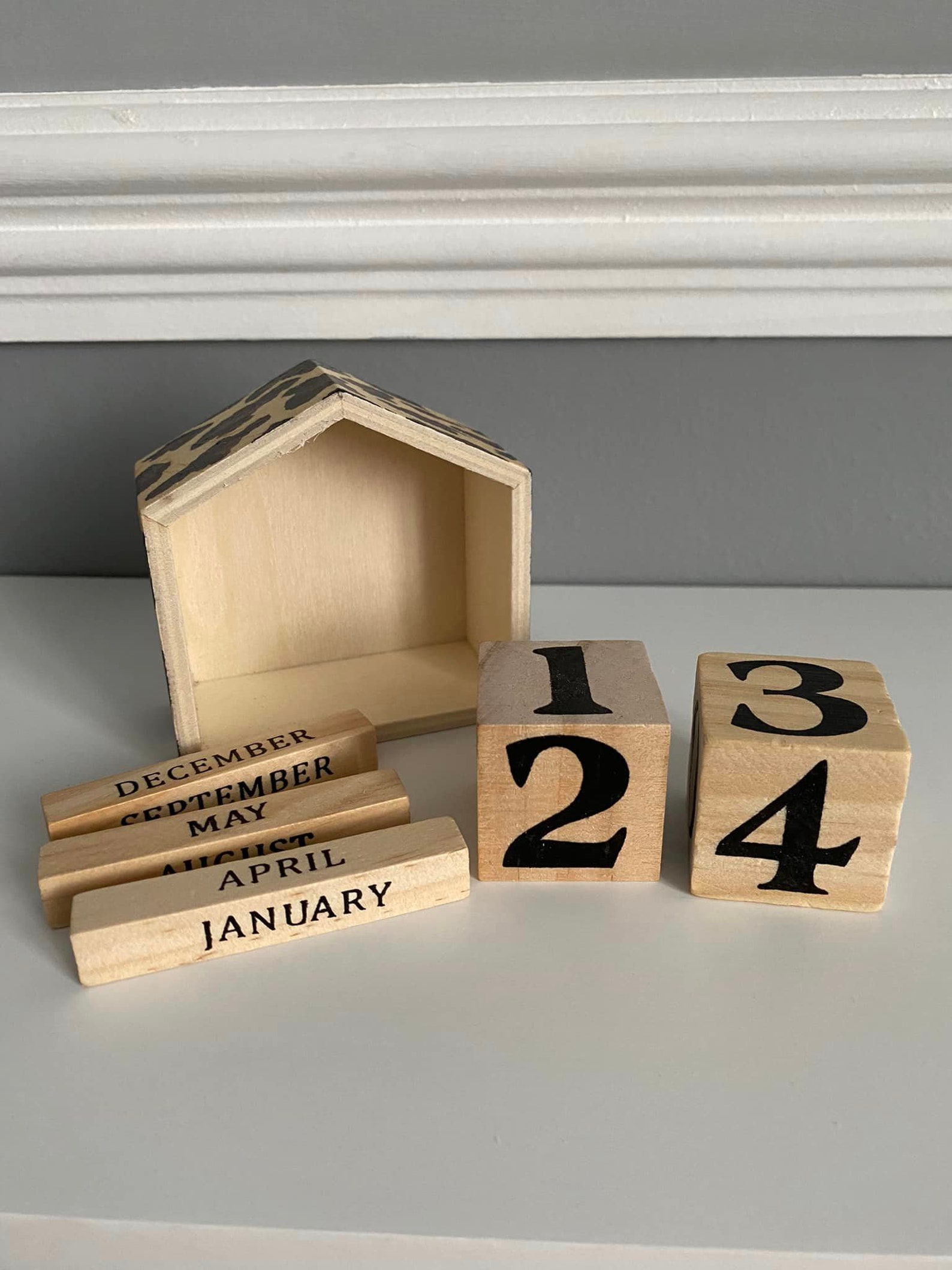 Wooden Block Calendar Perpetual Calendar Home Office Desk - Etsy UK