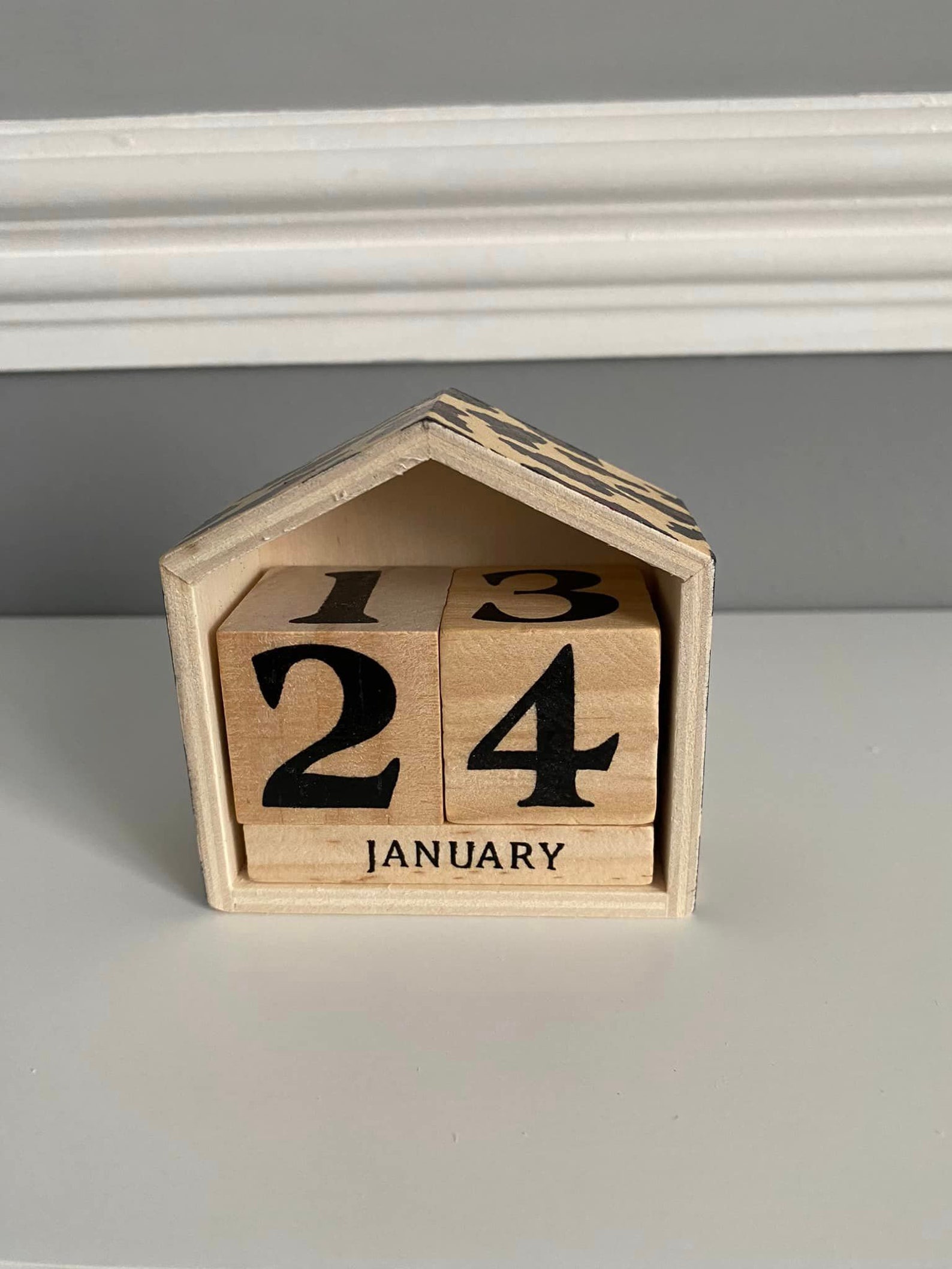 Wooden Block Calendar Perpetual Calendar Home Office Desk - Etsy UK