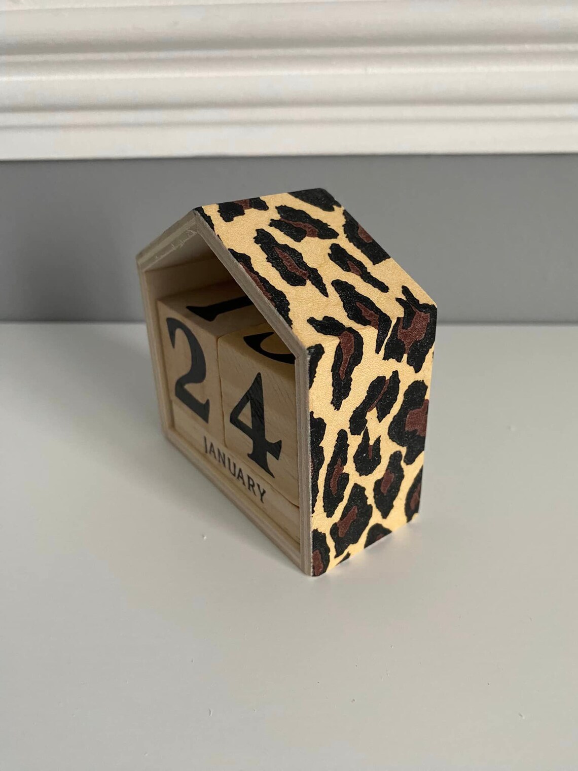 Wooden Block Calendar Perpetual Calendar Home Office Desk - Etsy UK