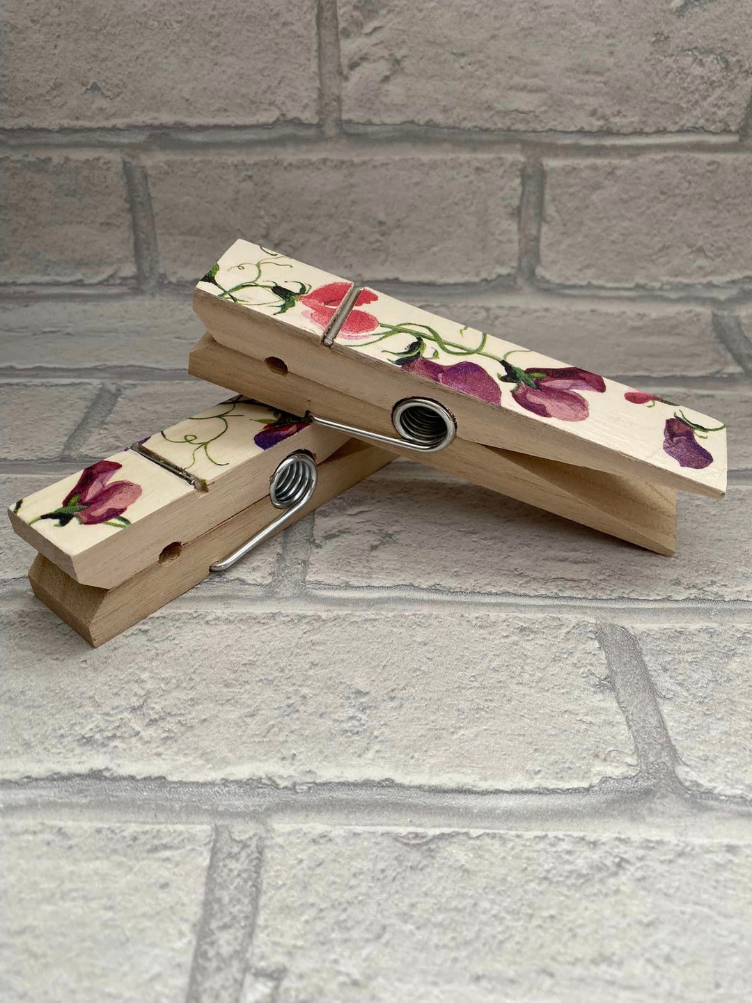 Wooden Fridge Magnet, Giant Peg, Emma Bridgewater Sweet Pea, Decorative ...