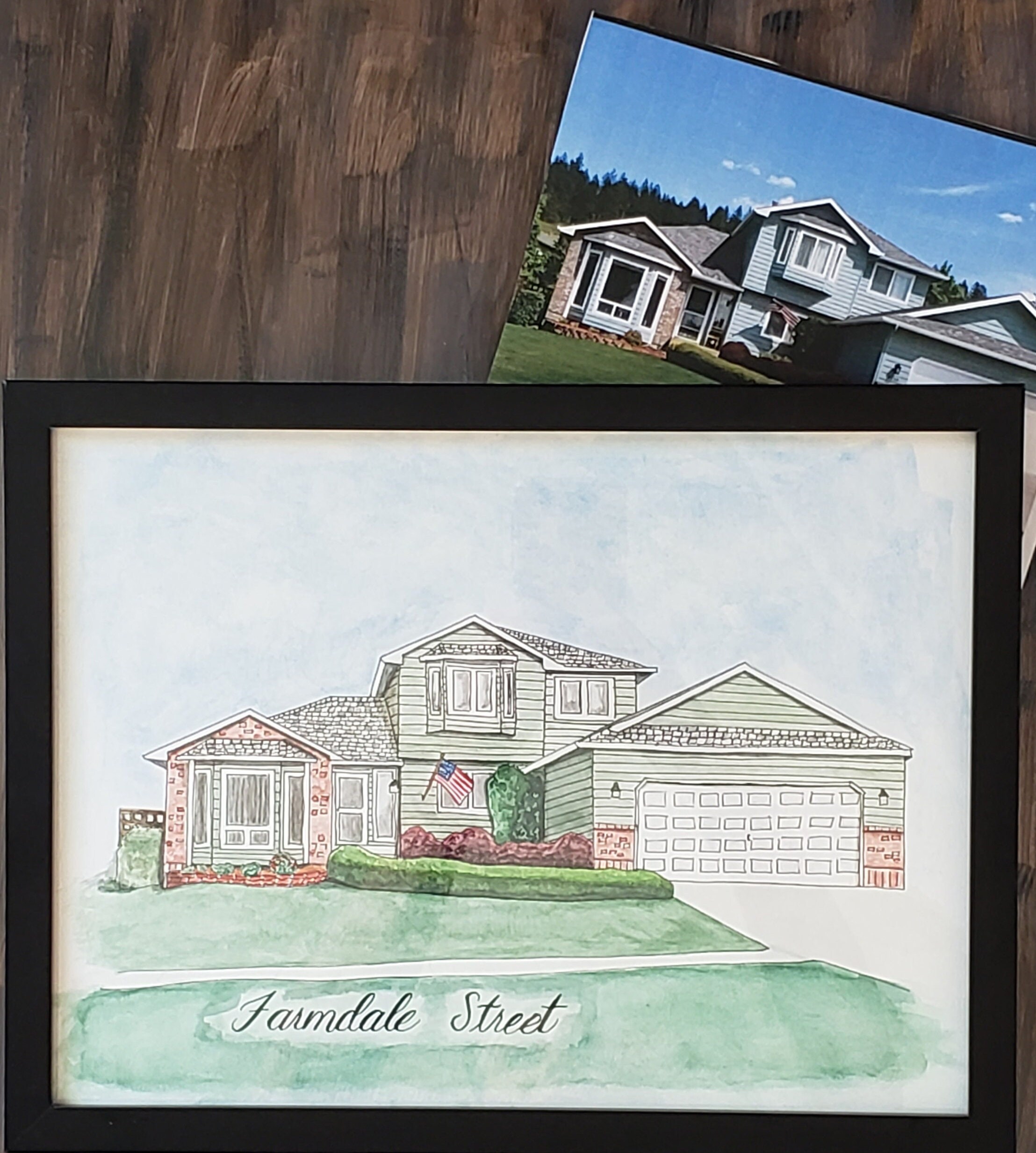 Custom Home Portraits; House Painting; House Portrait; Custom Portrait ...