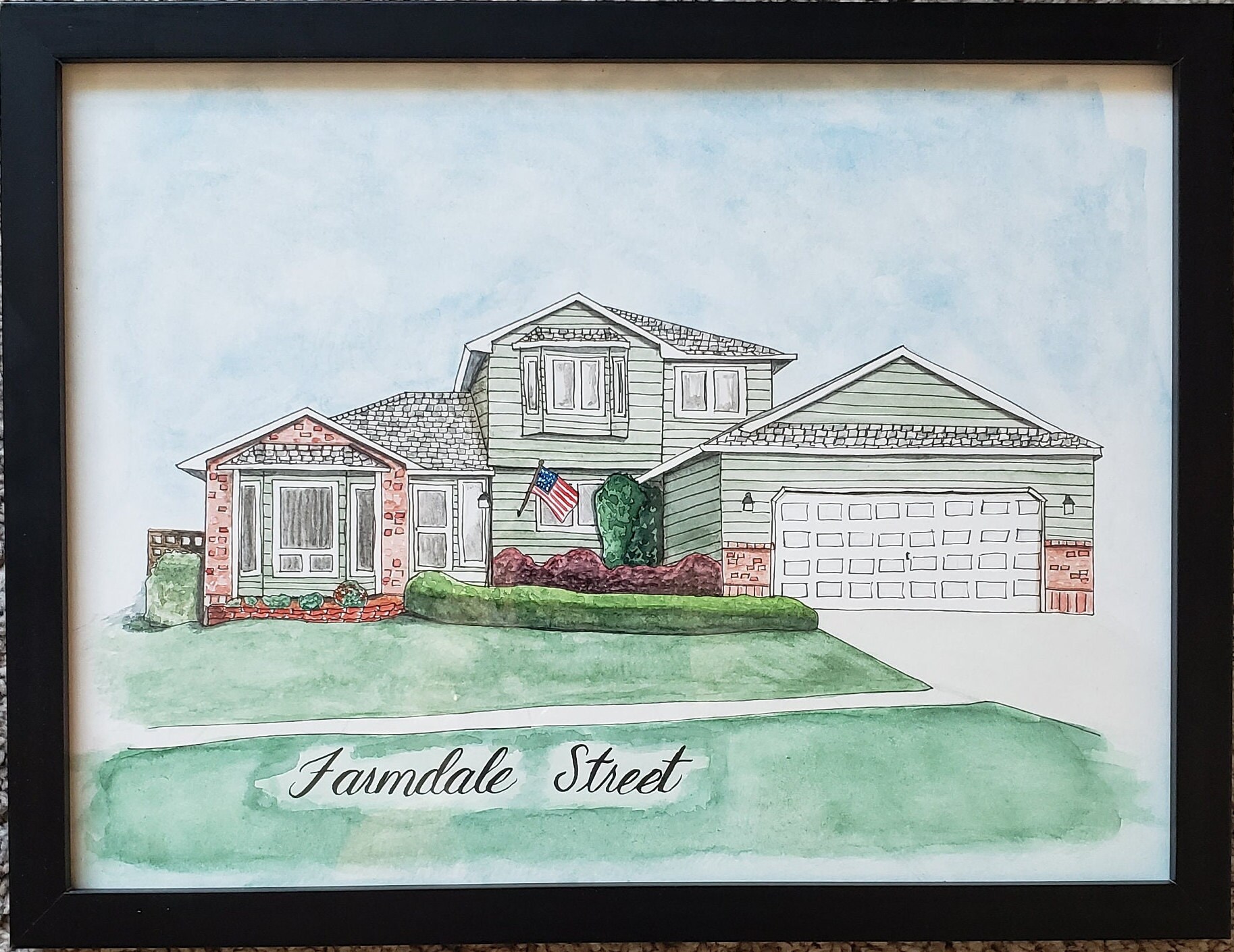 Custom Home Portraits; House Painting; House Portrait; Custom Portrait ...
