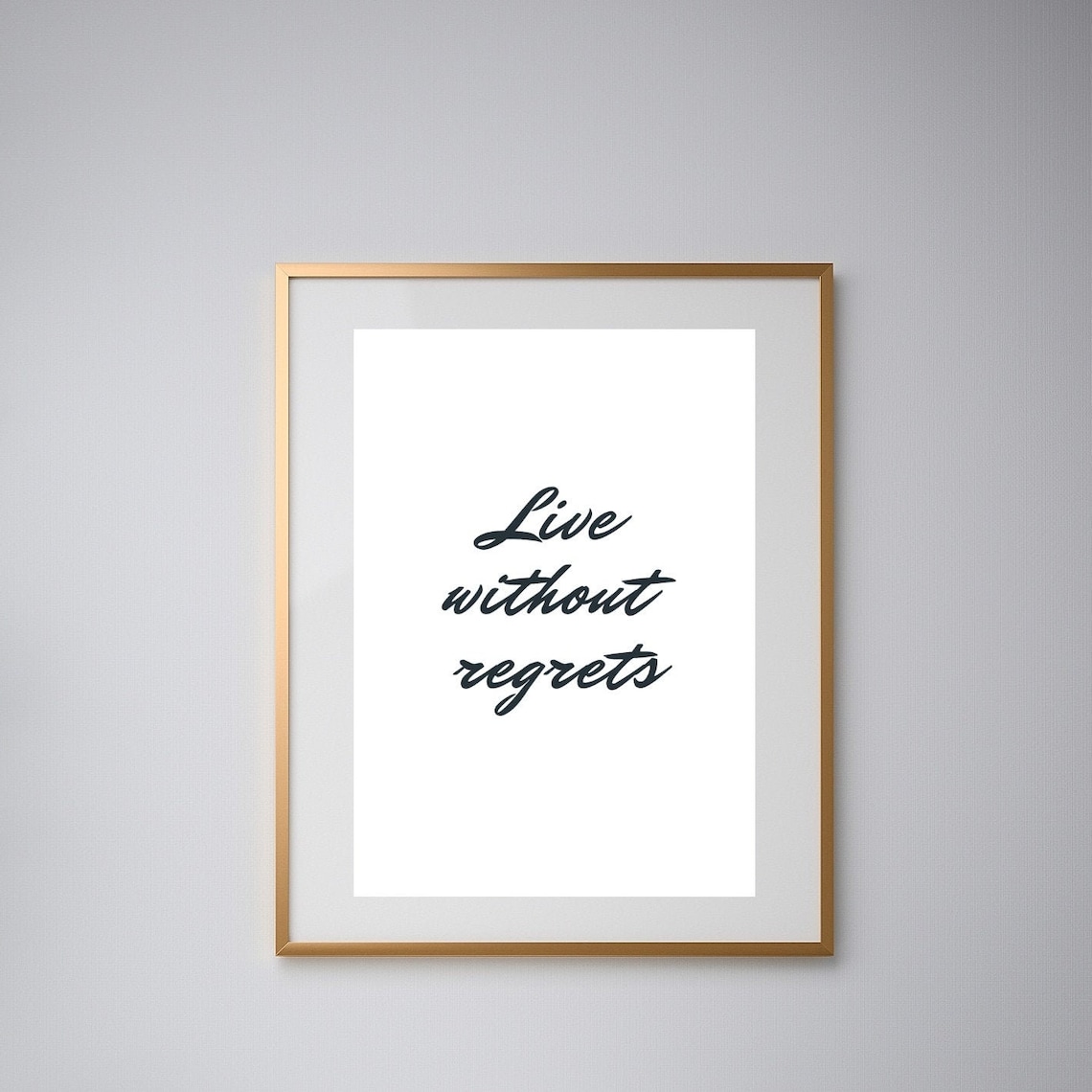 Live without regrets Motivational quotes Printable wall art | Etsy