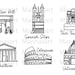 Rome Italy Travel Landmark SVG and PNG Pack, (cuttable Designs Svg ...