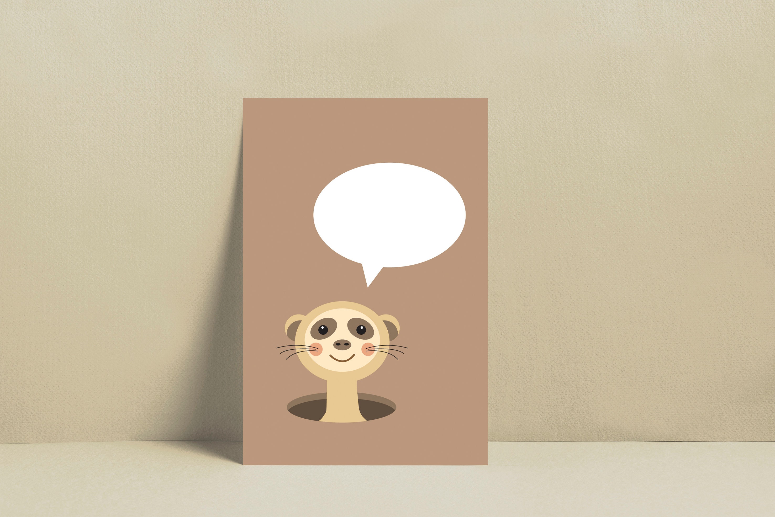 Postcard Meerkat A6 Size Say Hello to Family or Friends Mongoose ...