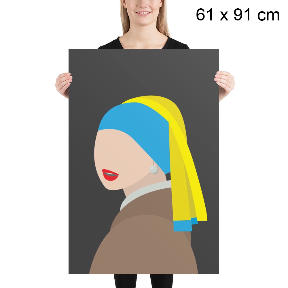 Girl With the Pearl Earring Poster Classic Johannes Vermeer Painting ...