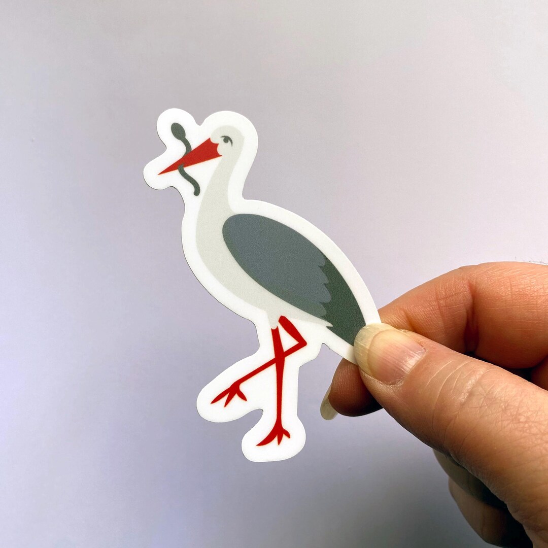 Sticker the Hague Stork | Water-resistant | Matte Laminate - Etsy