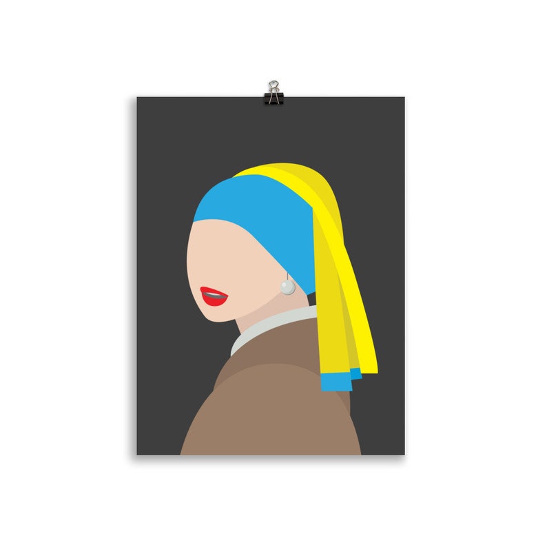 Girl With the Pearl Earring Poster Classic Johannes Vermeer Painting ...