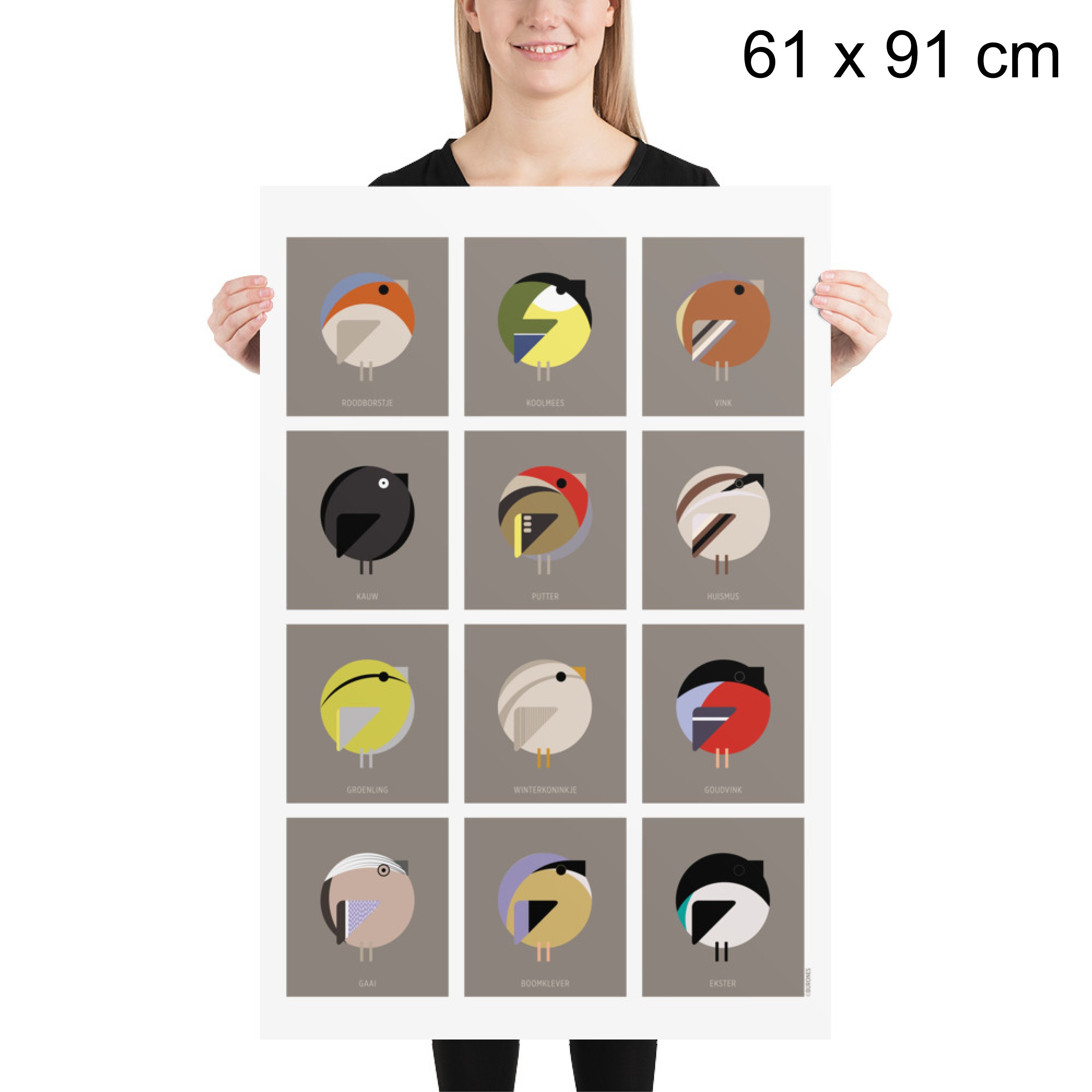 United Birds Poster Dutch Garden Birds Giclée Art Print Wall Decor ...