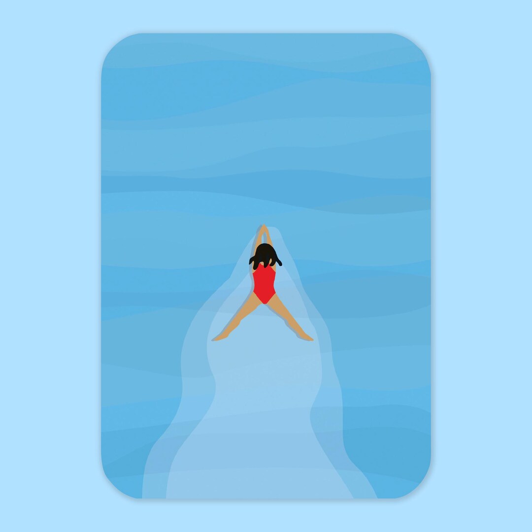 Postcard - Just Keep Swimming | A6 Size | Ocean Illustration | Greeting ...