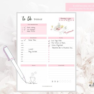 To Do List Printable, to Do List Page, Productivity Page, to Do List ...