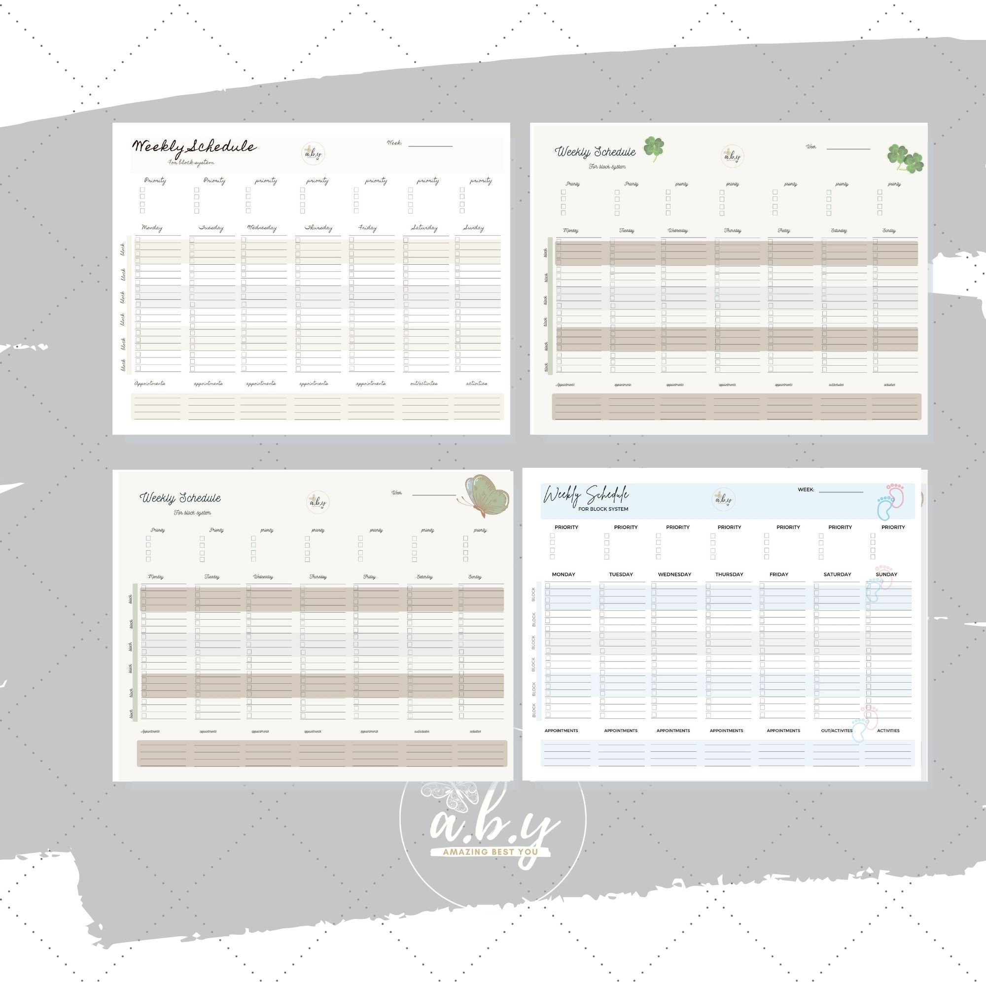 Block SYSTEM Weekly Planner 20 Styles - Etsy
