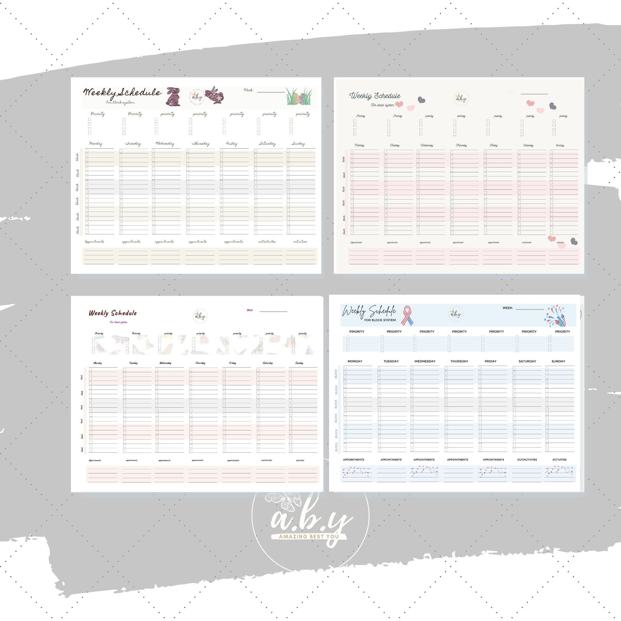 Block SYSTEM Weekly Planner 20 Styles - Etsy