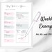 3 Weekly Plan Sheets, Plus Honey Do List Printable, in Pink - Etsy