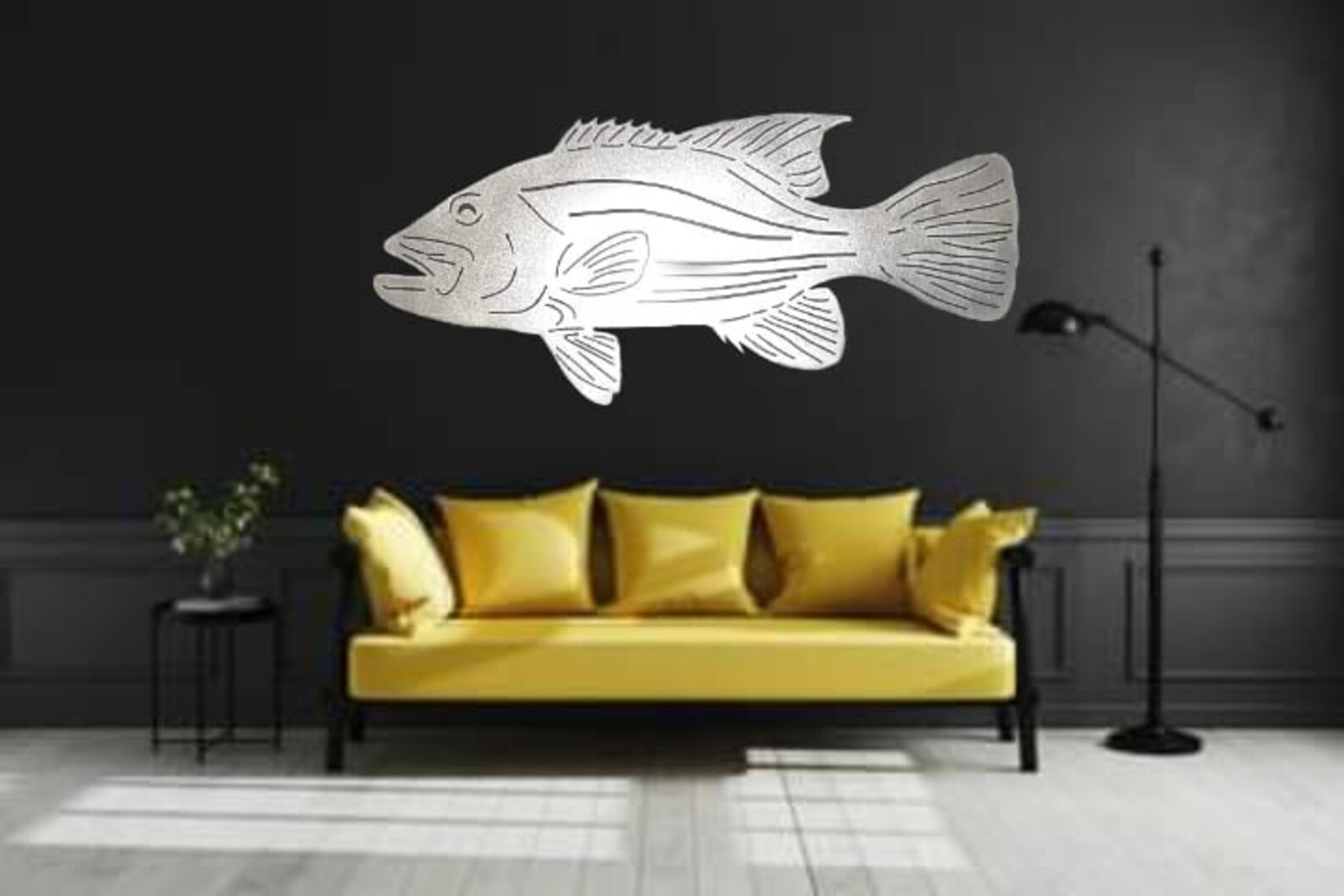 Life Sized Dhufish Wall Hanging - Metal Art, Nautical, Beach, Ocean ...