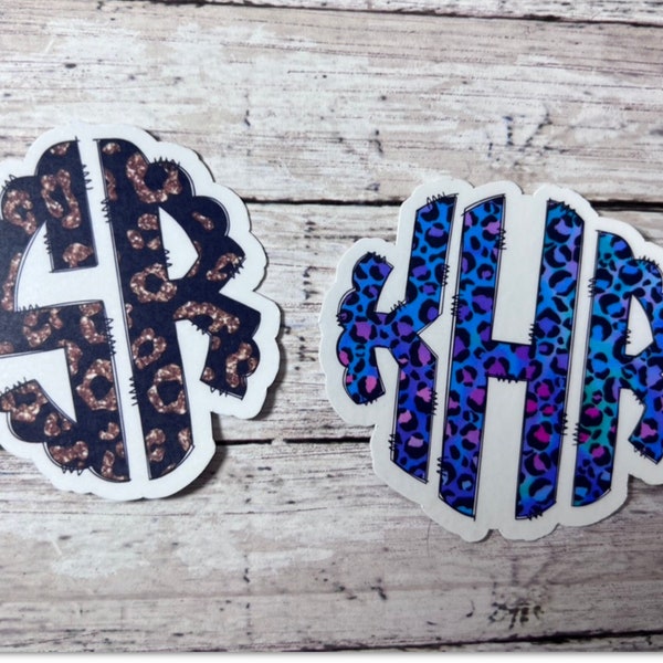 Monogram Sticker - Etsy