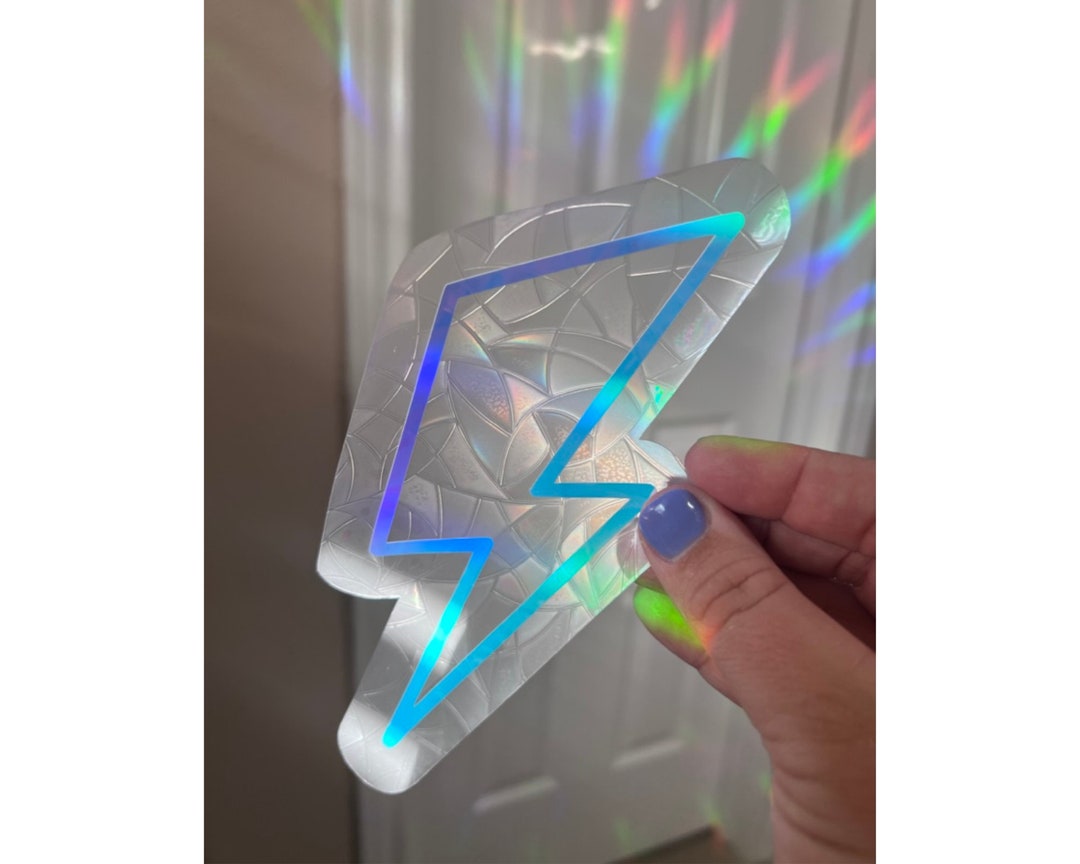 Bolt Sunshine Rainbow Decal, Lightning Bolt, Rainbow Catcher, Crystal ...