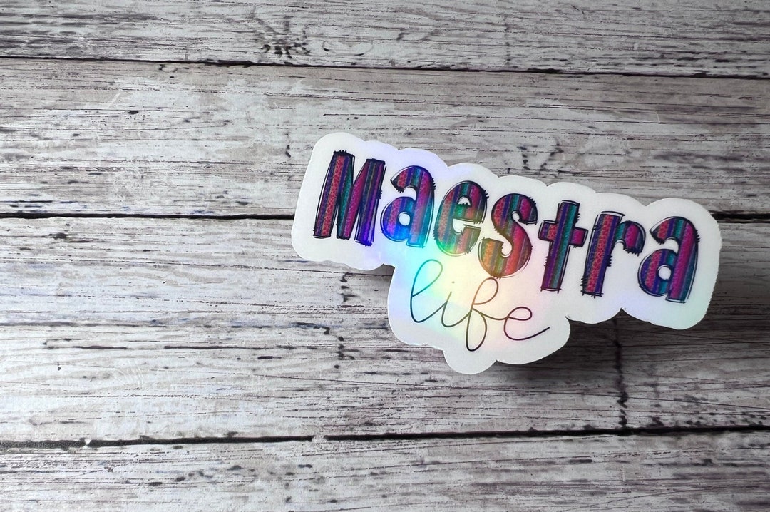 Maestra Sticker, Pencil Sticker, Serape Sticker, Teacher Sticker ...