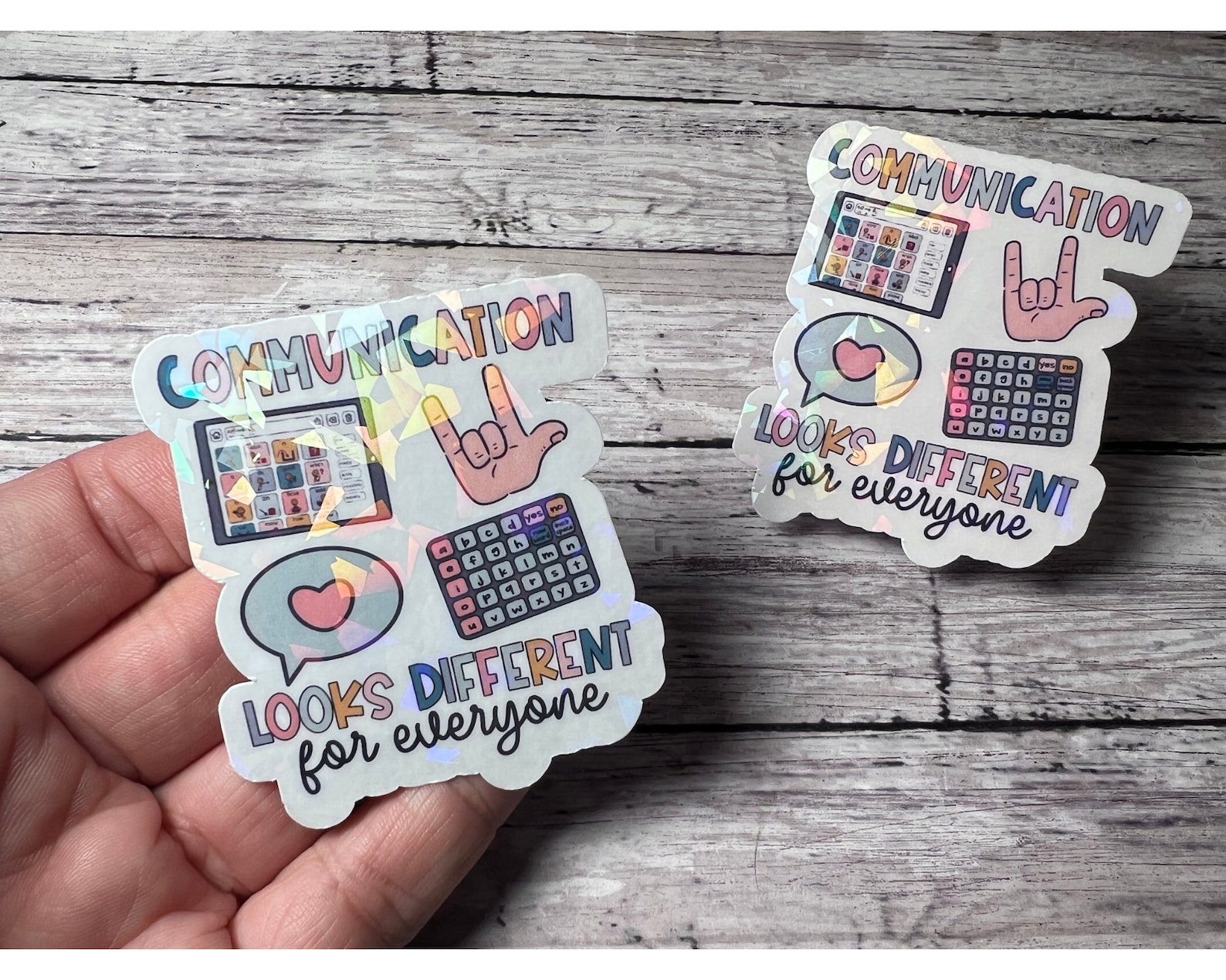 Communication Looks Different for Everyone Sticker Special - Etsy