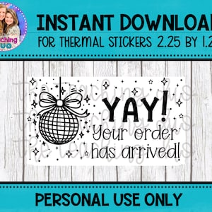 Your Order is Here Thermal Label PNG, Thermal Printer Labels, Seller ...