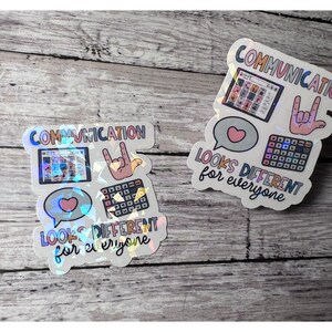 Communication Looks Different for Everyone Sticker, Special Education ...