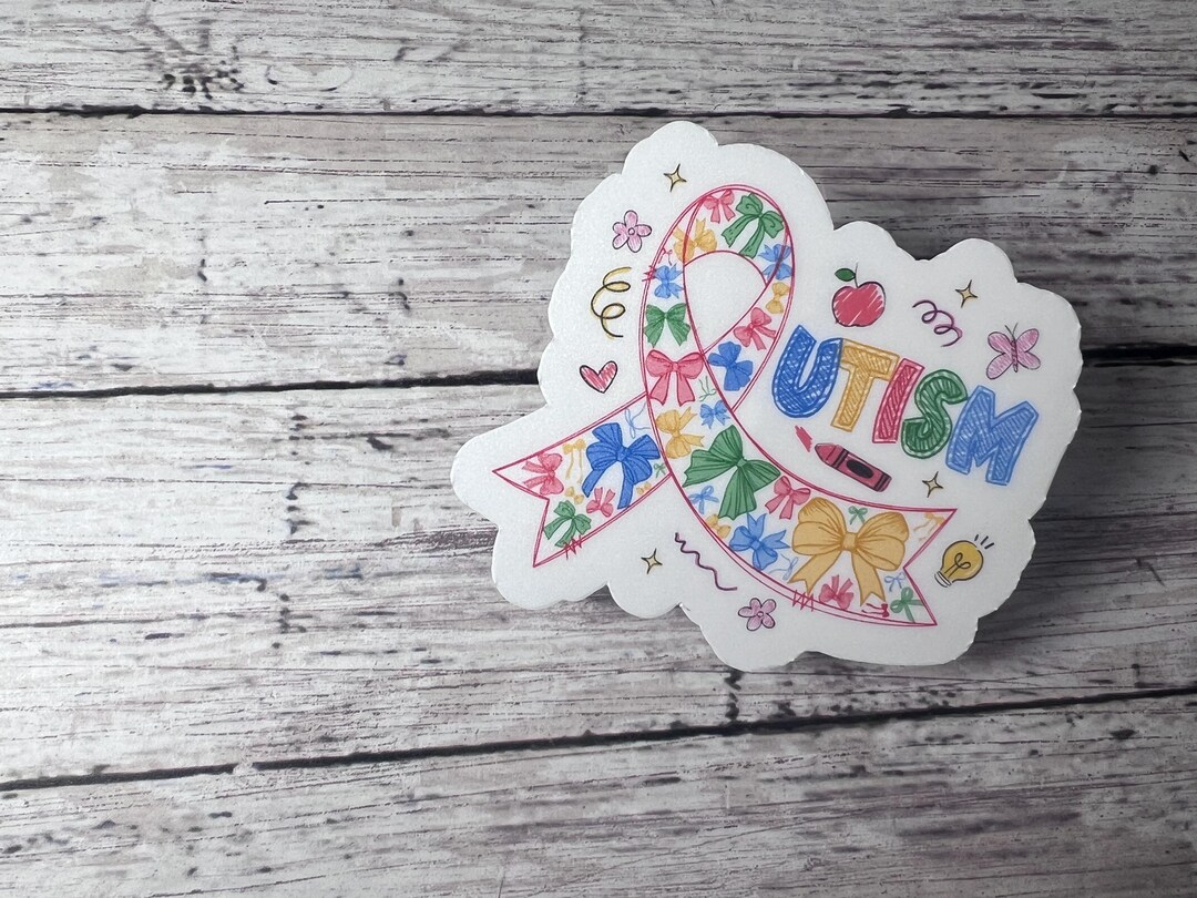 Autism Awareness Ribbon Sticker, Weatherproof Matte Finish - Etsy