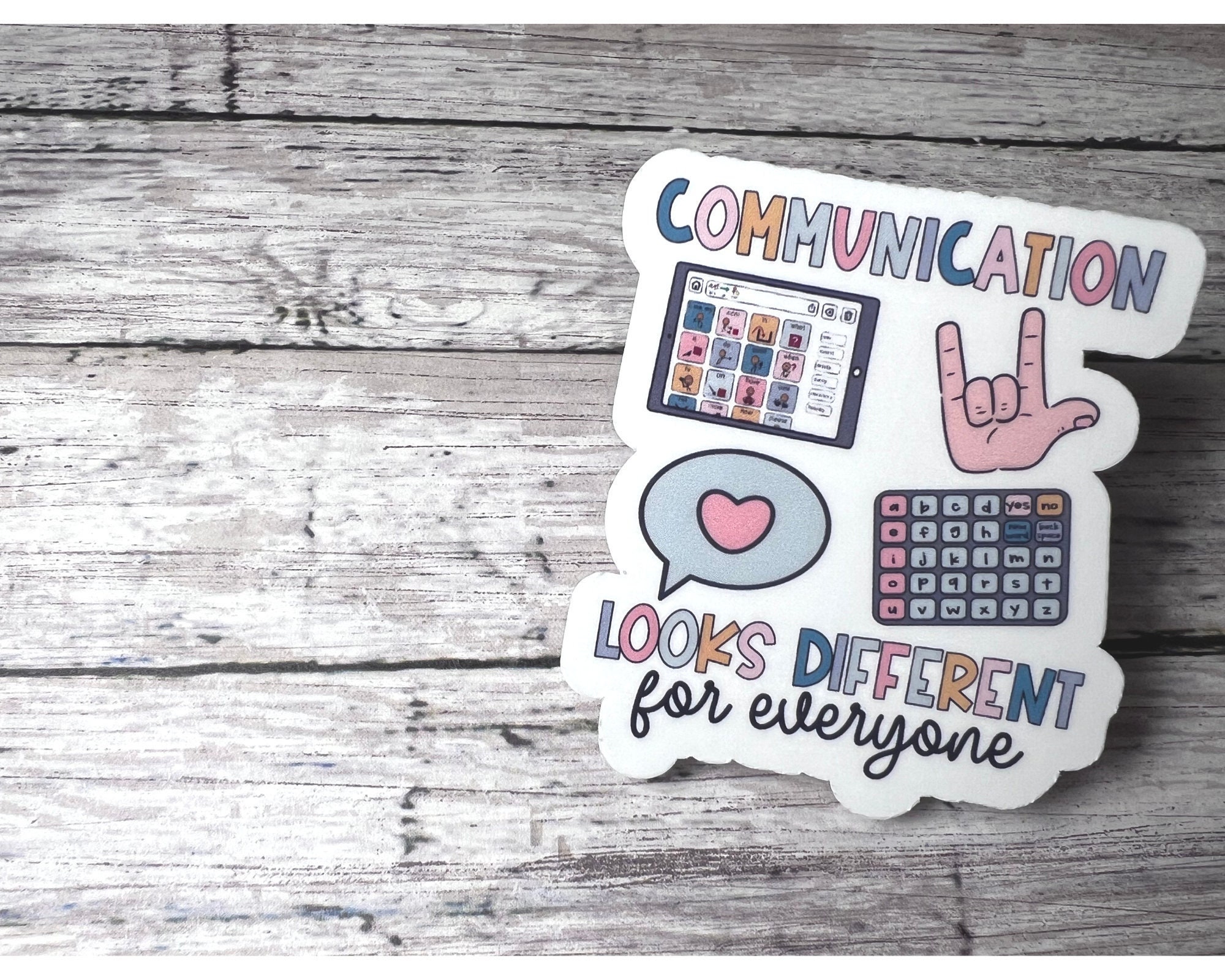 Communication Looks Different for Everyone Sticker Special - Etsy