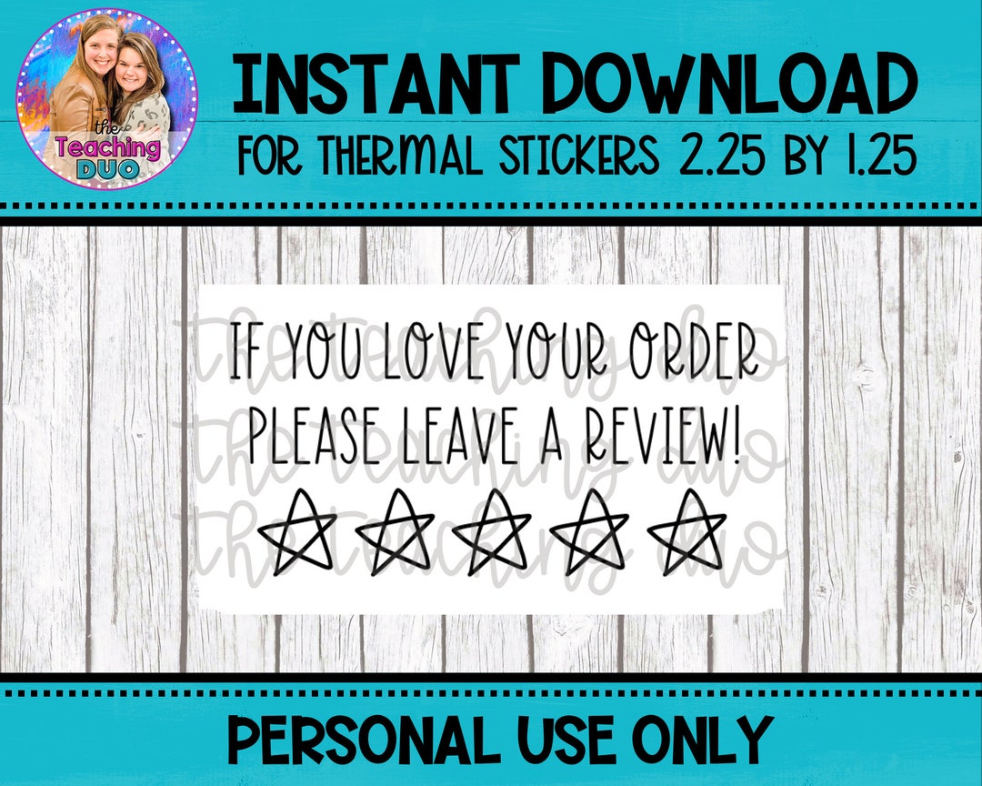 Please Leave a Review Thermal Label, Sticker PNG Download, Packing ...