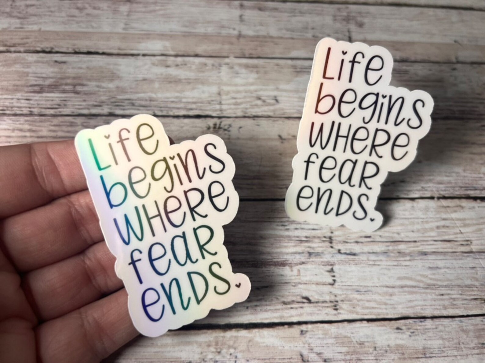 Life Begins Where Fear Ends, Encouragement Sticker, Kind Sticker ...