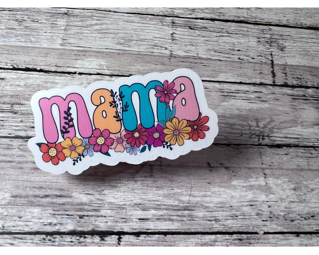 Mama Flower Sticker, Mom Flower Sticker, Mama Bear Sticker, Mom Sticker ...
