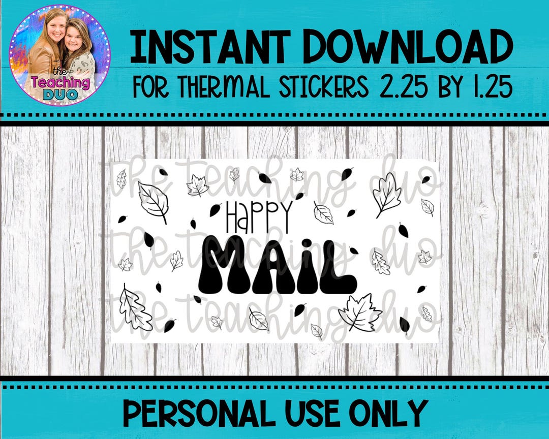 Fall Thermal PNG, Fall Happy Mail, Thermal Printer Labels, Seller Tools ...