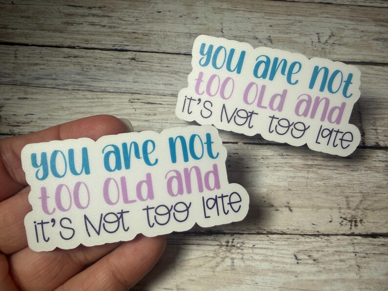 Your Not Too Old and It's Not Too Late, Friend Gift, Encouraging Quote ...