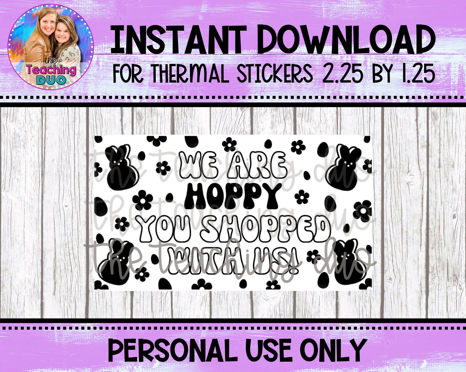 Hoppy Mail Thermal Label Sticker PNG Download Packaging - Etsy