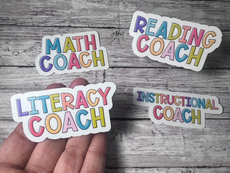 Educational Coach, Math Literacy Reading Coach Stickers, Teacher ...
