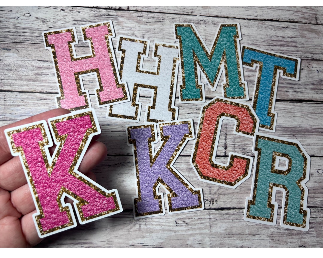 Chenille Letter Sticker, Varsity Letter, Letter Sticker, Patch Sticker ...
