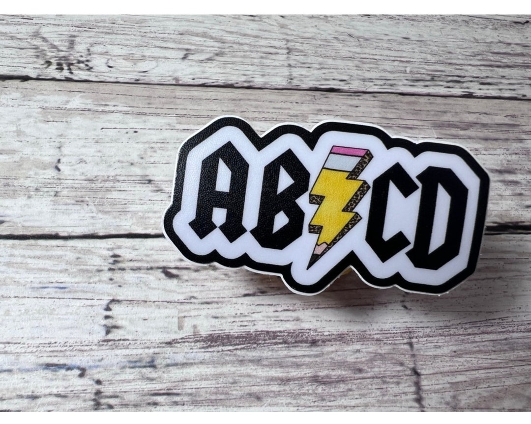 Lightning Bolt ABCD Sticker, Lightning Bolt, Trendy Teacher, Gift for ...