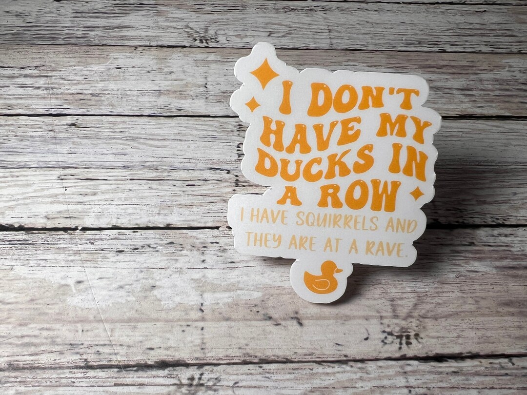 I Don't Have My Ducks in a Row I Have Squirrels and They Are at a Rave ...